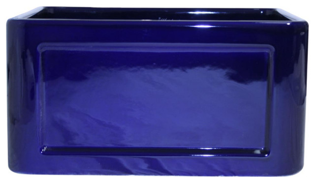 Farmhaus Fireclay Reversible Sink With A Concave Front Apron On One ...