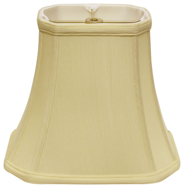 14" Antique White Slanted Rectangle Bell Monay Shantung Lampshade ...
