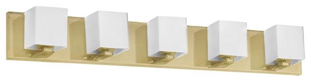 5 Light Contemporary Halogen Vanity - Transitional - Bathroom Vanity ...