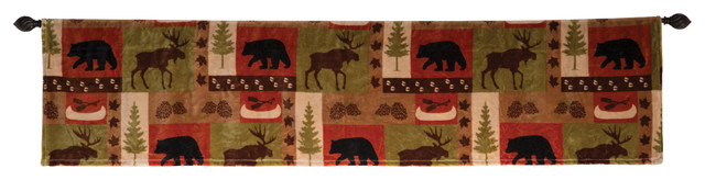 Patchwork Lodge Rustic Cabin Valance - Rustic - Valances - by Carstens ...
