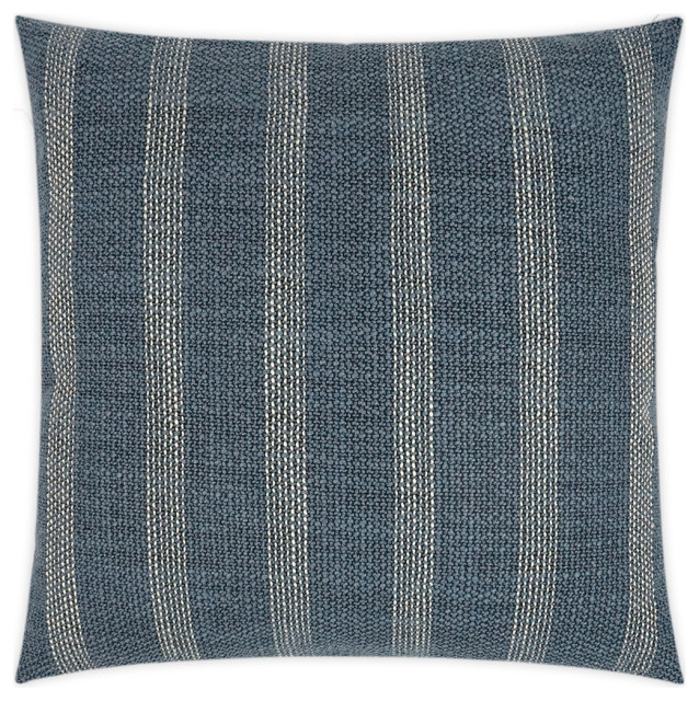 Channel Pillow - Prussian, 24" x 24" - Transitional - Decorative ...