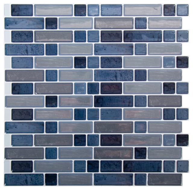 Truu Design Plastic Peel/Stick Backsplash Wall Tile Set Multi-Color ...