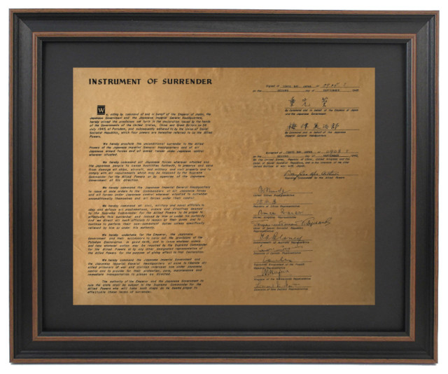 Framed Japanese Instrument of Surrender - Traditional - Prints And ...