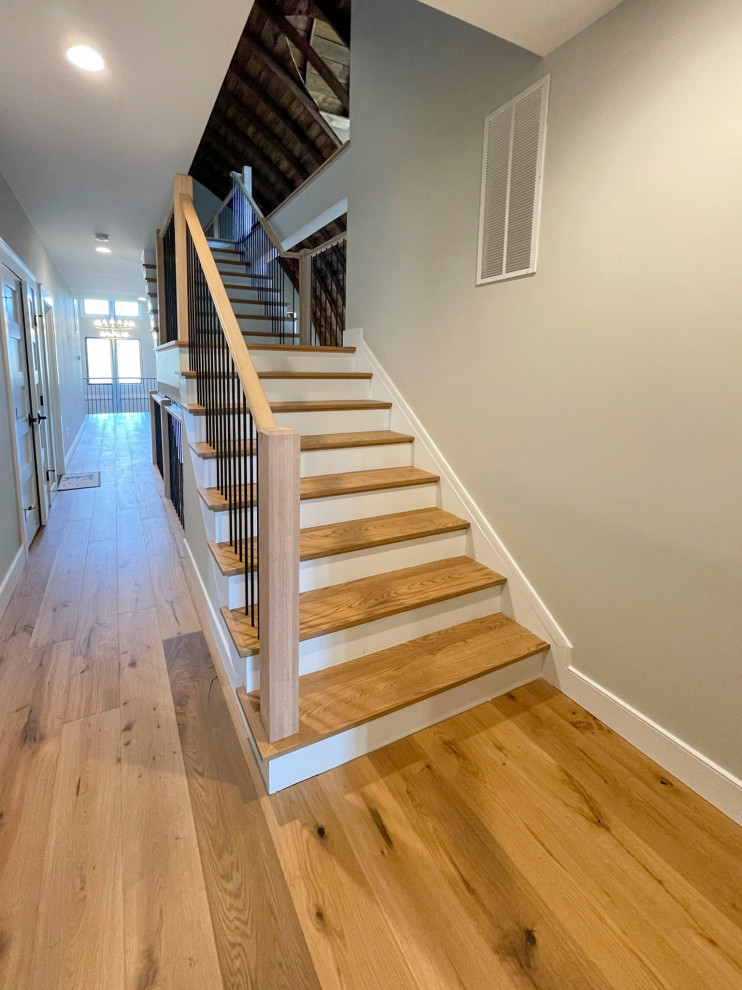 102_Straight-Freestanding Stairs/Landing in Barn Style Home, Leesburg ...