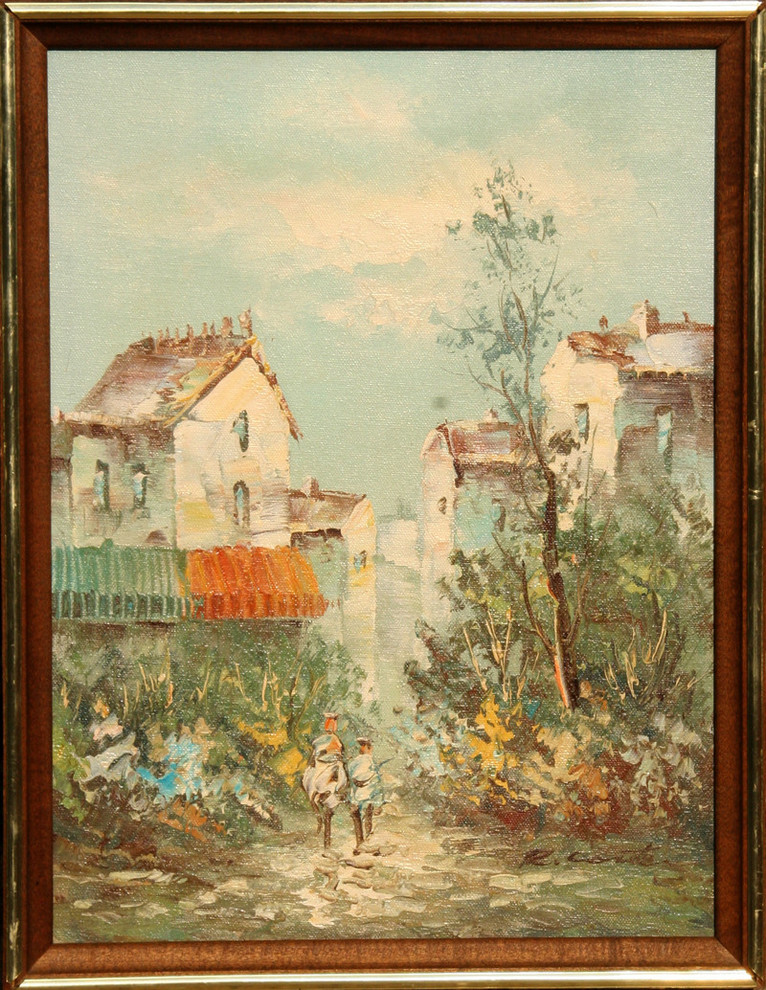 R. Conte, Village, Oil Painting - Traditional - Paintings - by ...
