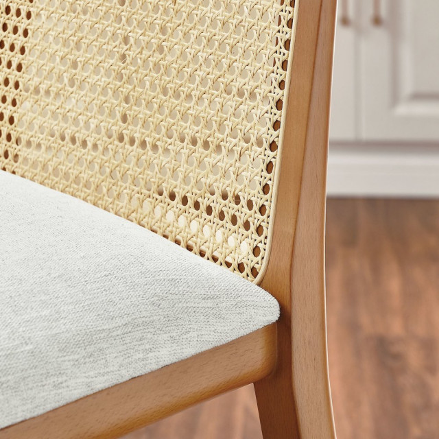 Monarch Wood and Rattan Bar Stool - Contemporary - Bar Stools And ...