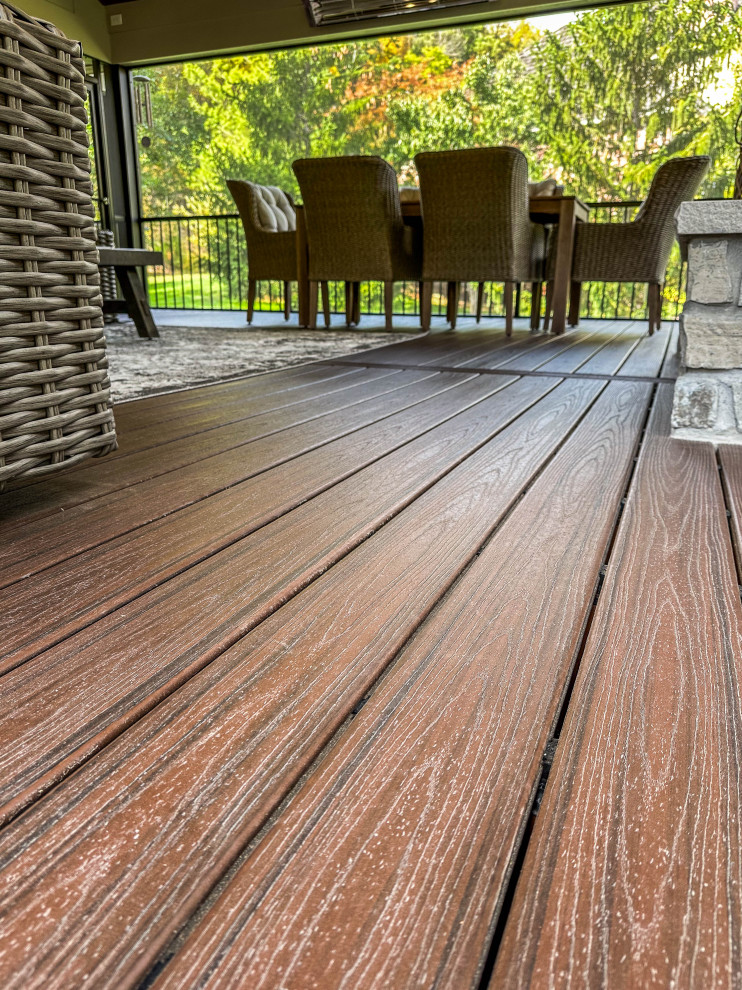 Covered Deck with Screen Room and Custom False Truss - Deck - St Louis ...