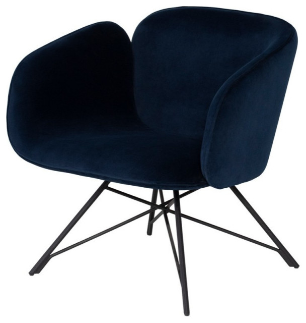 Diantha Occasional Chair Dusk Velour - Midcentury - Armchairs And ...