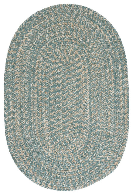Tremont Tweed Indoor Rug Rustic Farmhouse Braided Wool TE09, 6'x9' Oval ...