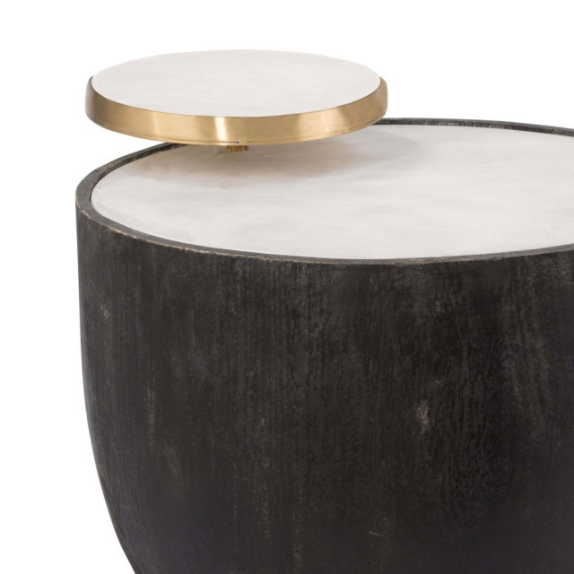 Theo Accent Table, Ebony - Transitional - Side Tables And End Tables ...