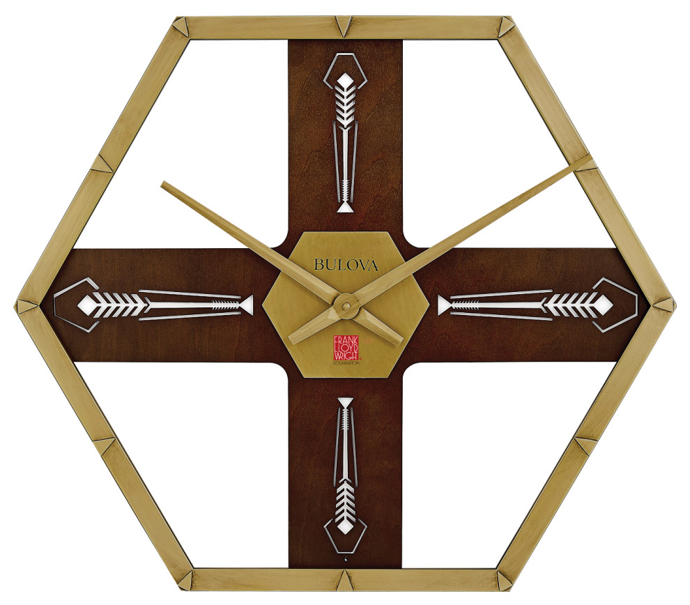 Frank Lloyd Wright Wall Clock by Bulova - Contemporary - Wall Clocks ...