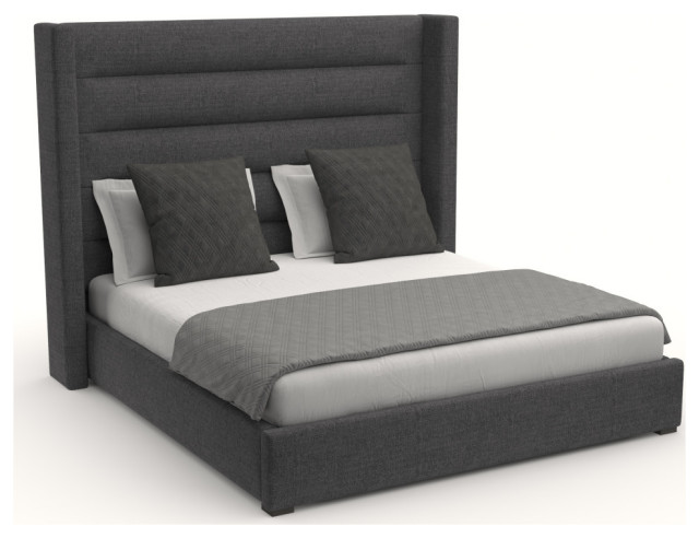 Nativa Interiors Aylet Horizontal Channel Tufted Bed, King ...