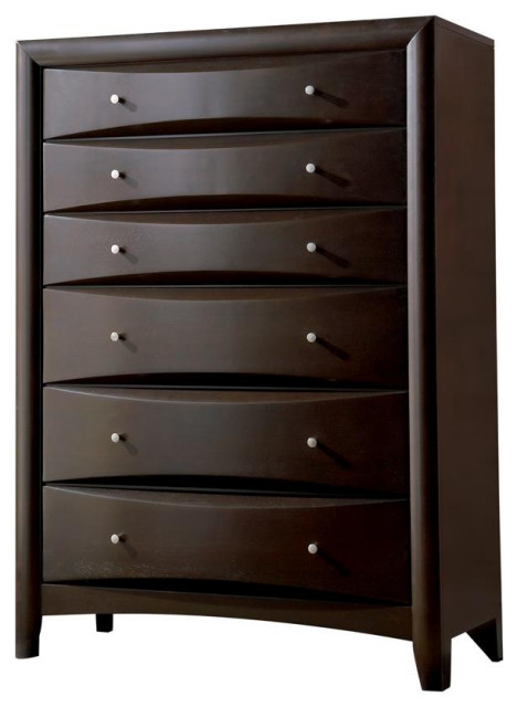 Coaster Phoenix Cotemporary Six-Drawer Chest 35.75x16.75x50.5 Inch ...