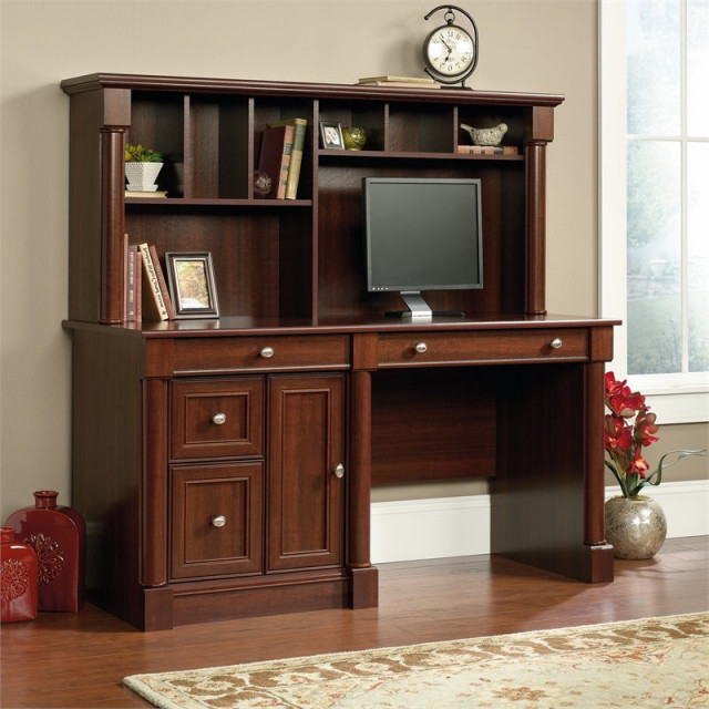 2 Piece Office Set with Computer Desk and File Cabinet in Cherry ...