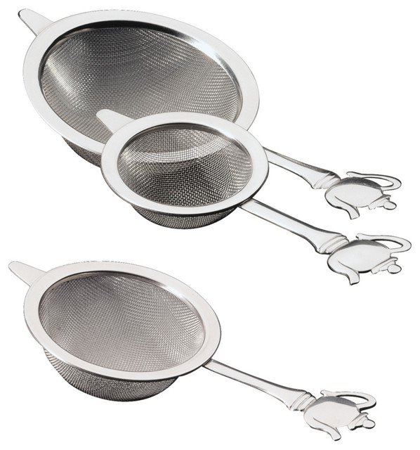 Kuchenprofi Stainless Steel 3 Piece Tea Strainer Set - Contemporary ...