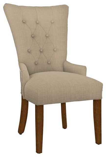 Modern Hekman Woodmark Sandra Dining Chair With Nickel Nailhead Trim ...