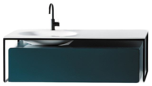 Eviva Modena Wall Mounted Teal Vanity, 51" - Contemporary - Bathroom ...