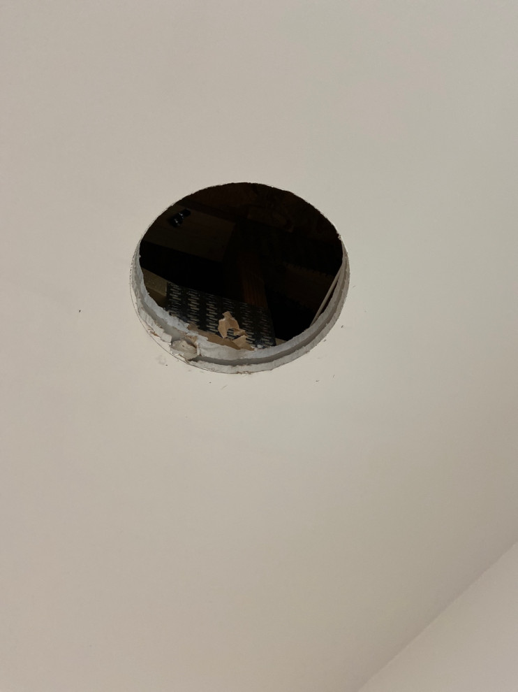 Fixing A Big Hole In The Ceiling | Shelly Lighting