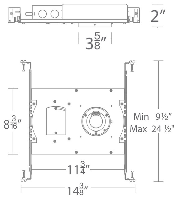 Aether LED 2" IC Rated Airtight Recessed Housing With Chicago Plenum ...