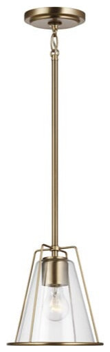 Generation Lighting Framework Pendant Light, Satin Brass - Transitional ...