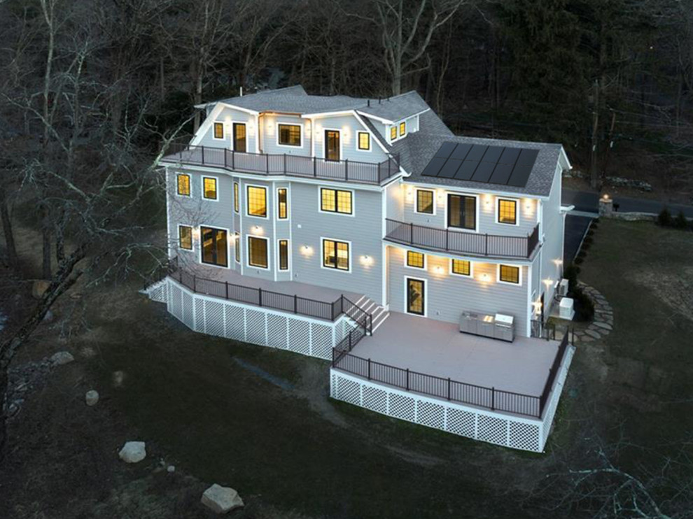 Newly Constructed Colonial Home With Solar Panels - Traditional ...