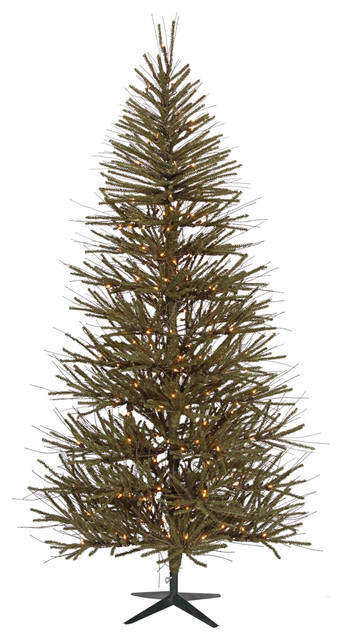 Vickerman Vienna Twig Tree With Metal Stand, 7' - Traditional ...
