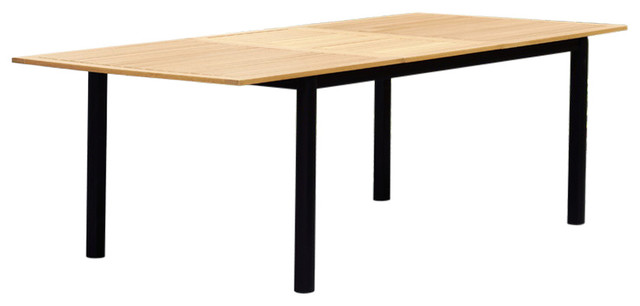 Amazonia Teak Finish and Aluminum Bora Rectangular Extendable Patio Dining Table - Transitional ...