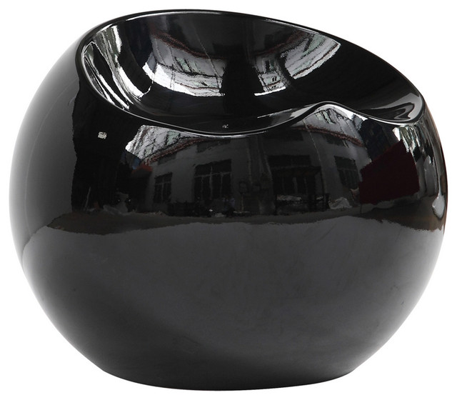 Modern Classics Dewdrop Stool, Black, 19"H x 22"W x 22"D - Contemporary ...