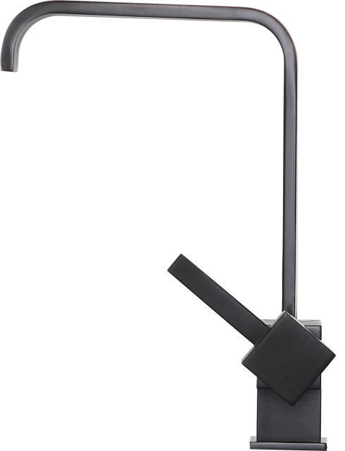 ANZZI Sabre Single-Handle Standard Kitchen Faucet, Brushed Nickel ...