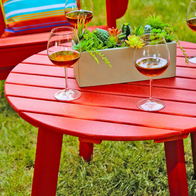 Patio Coffee Table, Weather Resistant HDPE Frame With Slatted Top ...