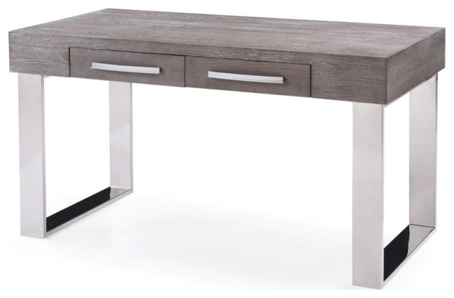 Isaiah Modern Gray Elm Desk - Contemporary - Desks And Hutches - by ...
