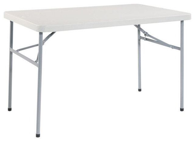 4' Resin Multi-Purpose Folding Table in Light Gray Resin - Contemporary ...