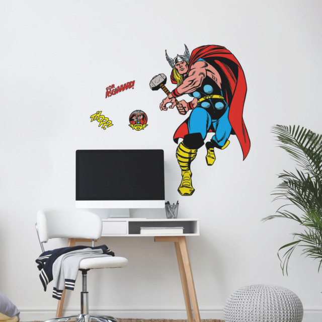 Marvel Classic Thor Comic Peel and Stick Giant Wall Decal ...