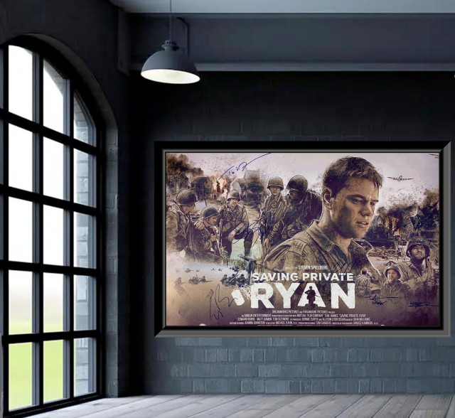 Saving Private Ryan cast signed movie poster, 27x40 inches ...