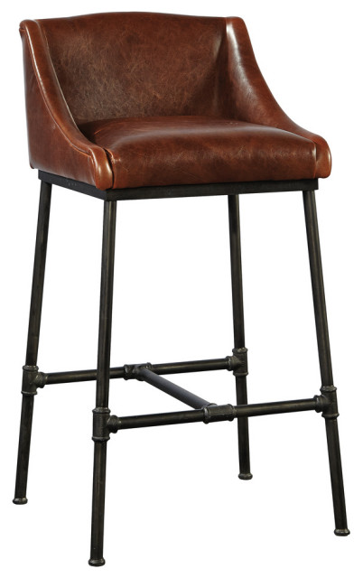 Iron Pipe Bar Stool - Industrial - Bar Stools And Counter Stools - by ...