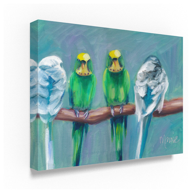The Conversation By Marnie Bourque Canvas Art 47x35 Tropical Prints And Posters By