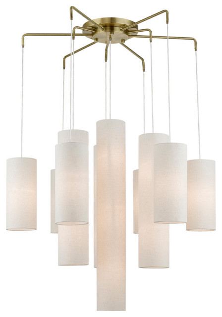 Strathmore 15 Light Antique Brass Foyer Chandelier - Transitional ...