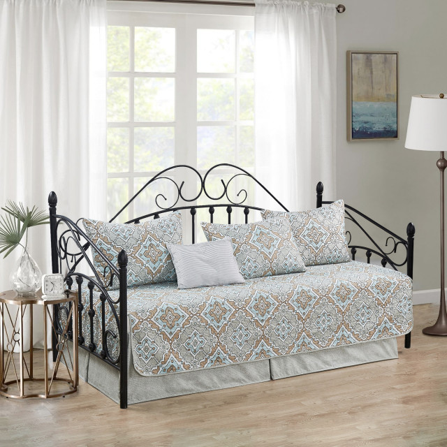Diego 6-Piece Quilted Daybed Set - Mediterranean - Quilts And Quilt ...