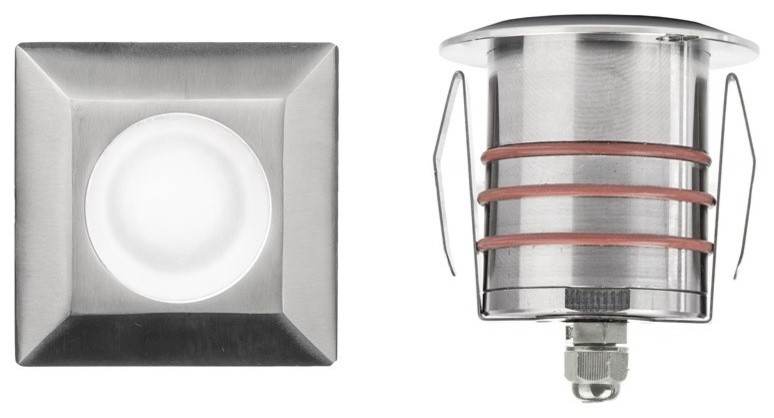 2" Inground Recessed Inground/Indicator Luminaire Square, Stainless ...