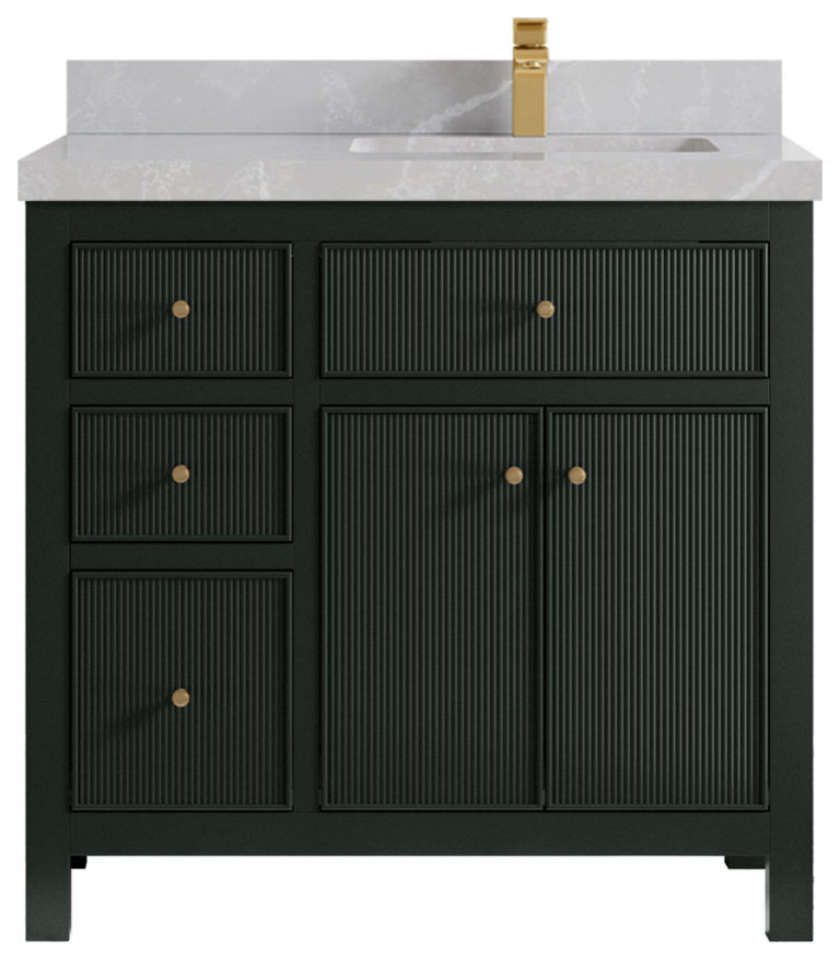 Willow Collection Sonoma Teak, 36" Right Offset - Transitional ...