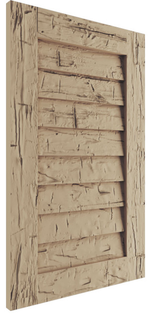 Timberthane Hand Hewn Vertical Faux Wood Non-Functional Gable Vent, 14 ...