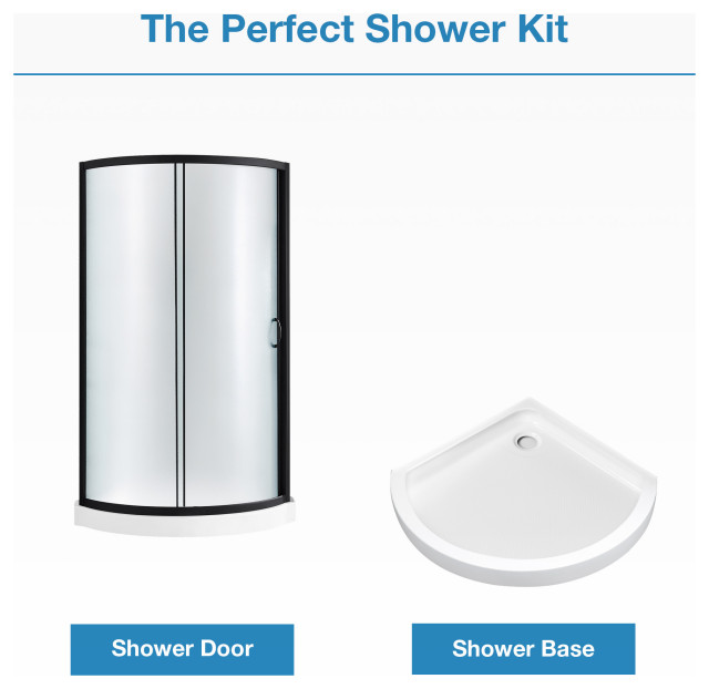 Ove Decors Breeze Shower Kit, Frosted Glass Panels and Base, 32 ...