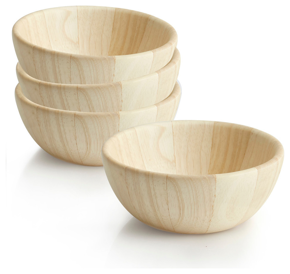 4 Piece Individual Salad Bowl Set, 6 1/2" - Modern - Serving And Salad ...