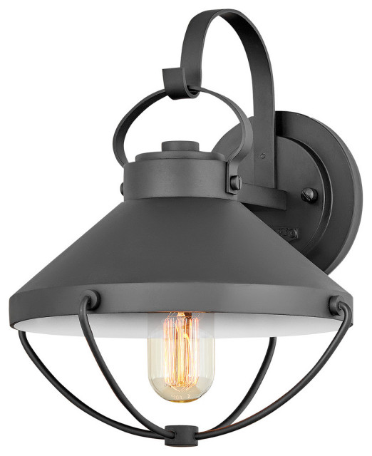 Hinkley Crew 2690Bk New Small Wall Mount Lantern, Black - Beach Style ...