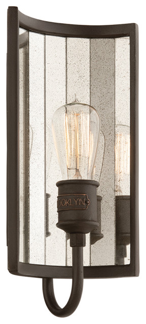 Brooklyn, Wall Sconce (Mirror Backplate), Brooklyn Bronze Finish ...