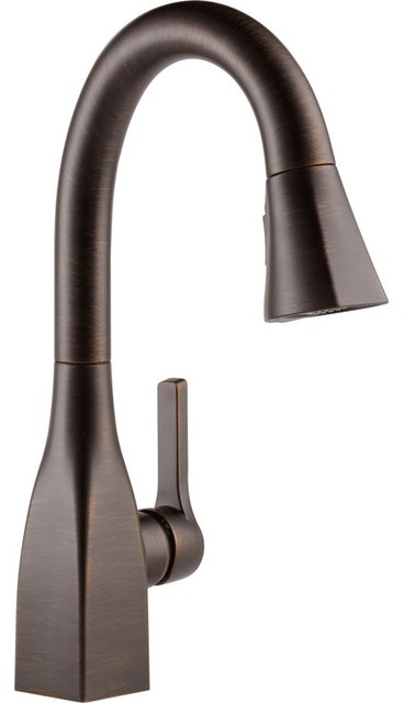 Delta Faucet 9983-RB-DST Single Handle Pull-down Prep Faucet, 43.925 ...