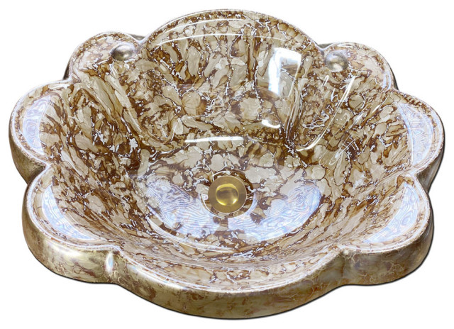 Hand Painted Sink "TORTOISE" Star Drop-In Sink - Contemporary ...