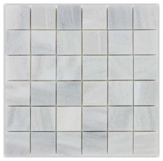 Marmara Polished 2x2 Marble Mosaic, 12x12 - Contemporary - Mosaic Tile ...