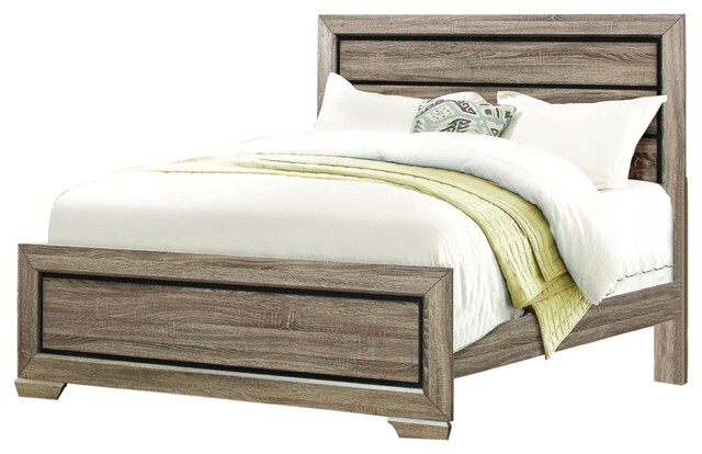Barra Rustic Queen Bed, Natural Wood, Queen - Transitional - Panel Beds ...