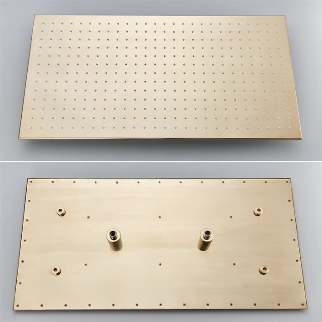 Ferrara 20*40" Brushed Gold LED Digital Rainfall Shower System ...